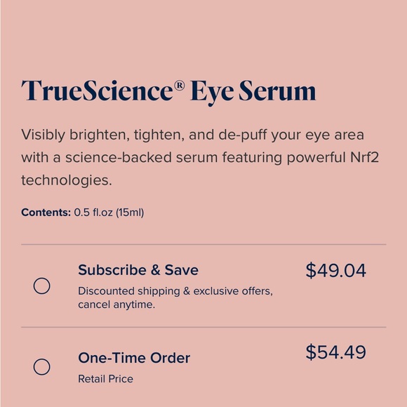 TrueScience | Skincare | Nib Micro Lift Eye Serum Smooths Tightens ...